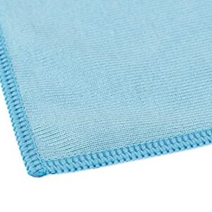 The Rag Company - Premium Window, Glass, Mirror & Chrome Detailing Towels - Professional Korean 70/30 Microfiber Blend, Lint-Free, Streak-Free, 350gsm, 16in. x 16in, Light Blue (5-Pack)