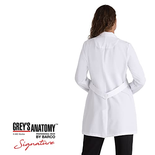 Barco Grey's Anatomy Signature Women's 32" Three Pocket Lab Coat White S