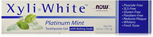 Now Foods Xyliwhite, Baking Soda Toothpaste, Platinum Mint, 6.4-Ounces Pack of 4