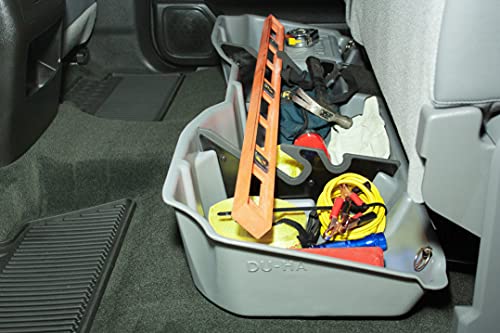 DU-HA Under Seat Storage Fits 14-18 Chevrolet/GMC Silverado/Sierra Light Duty & 15-19 Heavy Duty Crew Cab, Ash/Gray, Part #10301