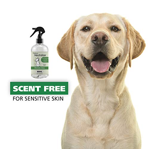 WAHL Scent Free Pet Odor Neutralizer Spray for Dogs Skin and Coat Perfect for Between Baths – 8 oz – Model 820012