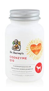 dr. harvey's coenzyme q10 - heart & cardiovascular support supplements for dogs, 60 capsules