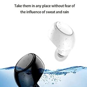 XBAKE Single Bluetooth Earbud, Mini Invisible Wireless Headset, Smallest in-Ear Headphone, Sports Earpiece with Mic, 8 Hrs Playtime, for Car Vehicle Business, Waterproof Earphone for Android iPhone