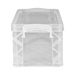 Advantus Super Stacker Storage Boxes, Holds 400 3 X 5 Cards, 6.25 X 3.88 X 3.5, Plastic, Clear