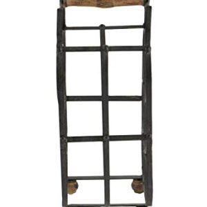 Deco 79 Metal Handled 6 Bottle Wine Rack, 8" x 7" x 16", Black