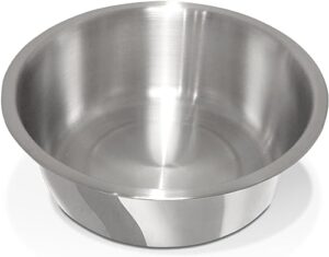 petfusion premium 304 food grade stainless steel dog & cat bowls. cat bowls shallow & wide for relief of whisker fatigue, 56-ounce, stainless