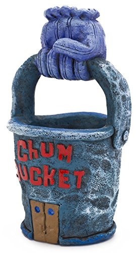 Penn-Plax Spongebob Squarepants Officially Licensed Aquarium Ornament – The Chum Bucket – Medium