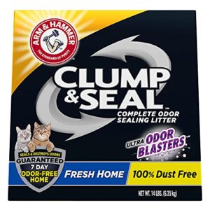 arm & hammer clump & seal cat litter, fresh scent 14lb