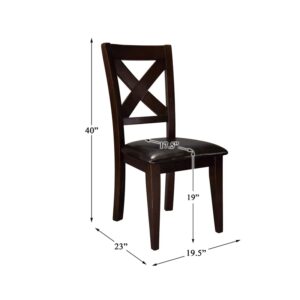 Homelegance Crown Point Dining Chair (Set of 2), Merlot