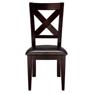 Homelegance Crown Point Dining Chair (Set of 2), Merlot