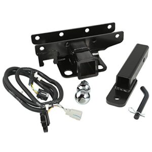 rugged ridge 11580.54 trailer hitch kit, 2 inch ball; 07-18 jeep wrangler jk