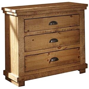 progressive furniture willow nightstand, 32" x 17" x 31", distressed pine