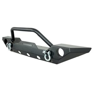 paramount automotive restyling 51-0328 07-16 front black bumper with oe fog light port (jeep wrangler jk sport)