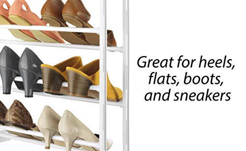 Whitmor Over The Door Shoe Rack, 36 Pair, White