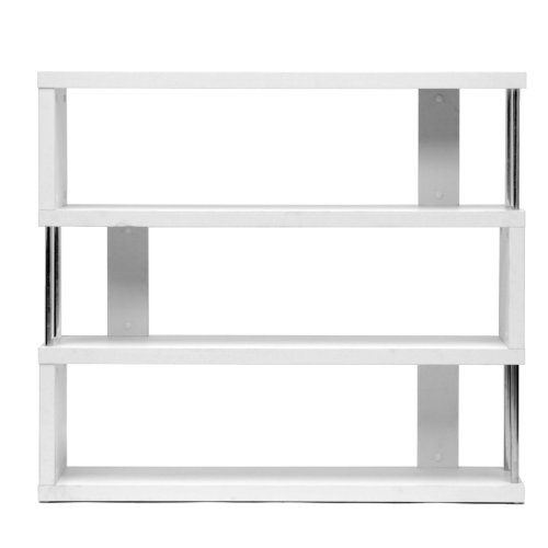 Baxton Studio Barnes 3-Shelf Modern Bookcase, White