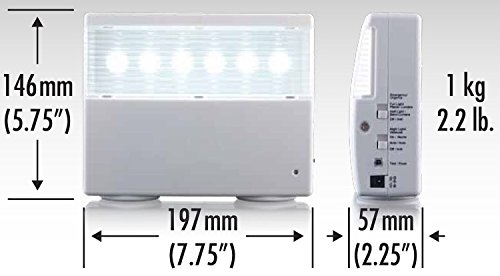 Ideal Security Rechargeable Built-in Battery Operated Emergency Light, White (200 Lumens), Single