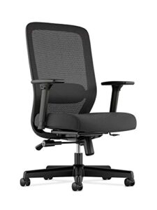 hon exposure mesh task computer chair with 2-way adjustable arms for office desk, black (hvl721), back