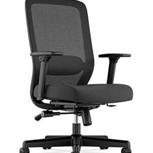 HON Exposure Mesh Task Computer Chair with 2-Way Adjustable Arms for Office Desk, Black (HVL721), Back