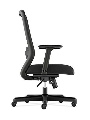 HON Exposure Mesh Task Computer Chair with 2-Way Adjustable Arms for Office Desk, Black (HVL721), Back