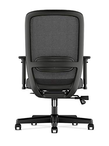 HON Exposure Mesh Task Computer Chair with 2-Way Adjustable Arms for Office Desk, Black (HVL721), Back