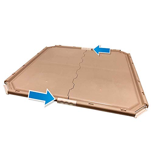 OUT! Dog Pad Holder | Portable Tray for Pet Training and Puppy Pads | Protection Against Pad Leakage, Bunching, and Shredding | Fits Pads 21 x 21 Inches or Larger,Brown