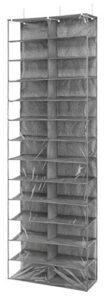 whitmor over the door shoe shelves - 26 sections - crosshatch gray