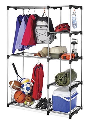 Whitmor Deluxe Utility Closet - 5 Extra Strong Shelves - Removable Cover