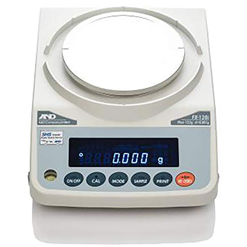 A&D FX-120i Precision Balance,Compact Scale 122 g X 0.001 g,Draft shield,RS232,5year warranty,New