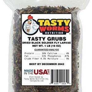 Tasty Grubs 1lb Dried Black Soldier Fly Larvae Bag Made in USA