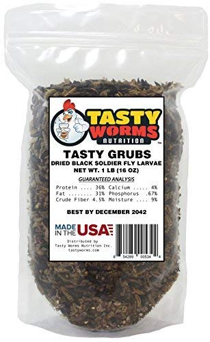 Tasty Grubs 1lb Dried Black Soldier Fly Larvae Bag Made in USA