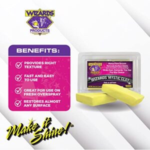 Wizards Mystic Clay Bar - Pliable and Easy to Reshape Clay Block - Surface Dirt and Sap Remover For Car Detailing - Safe on All Paint, Clears, Metals, Fiberglass and Glass - Made in USA - 120g