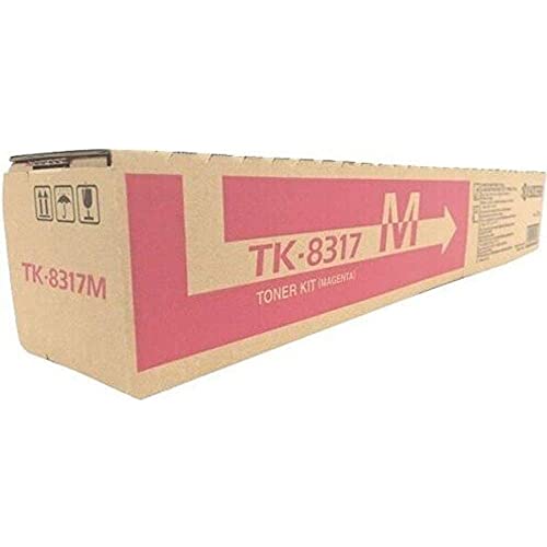 Kyocera 1T02MVBUS0 Model TK-8317M Magenta Toner Cartridge For use with Kyocera TASKalfa 2550ci Color Multifunction Printer, Up to 6000 Pages Yield at 5% Average Coverage