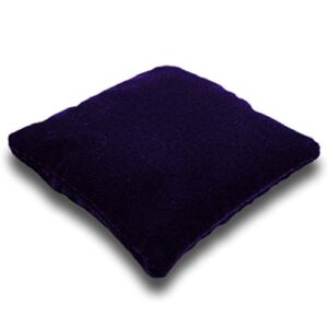 resonant energies 5.5 inch large dark purple velvet crystal pillow sphere or point display stand, square, cpv2l