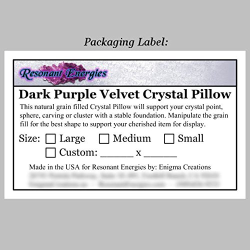 Resonant Energies 5.5 Inch Large Dark Purple Velvet Crystal Pillow Sphere or Point Display Stand, Square, CPV2L