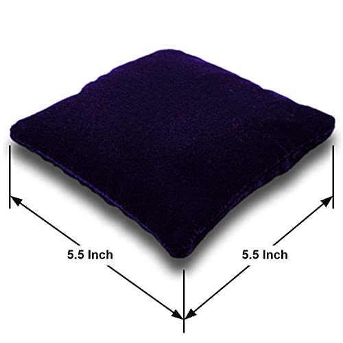 Resonant Energies 5.5 Inch Large Dark Purple Velvet Crystal Pillow Sphere or Point Display Stand, Square, CPV2L