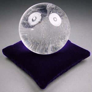 Resonant Energies 5.5 Inch Large Dark Purple Velvet Crystal Pillow Sphere or Point Display Stand, Square, CPV2L