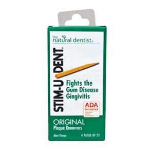 the natural dentist stim-u-dent original plaque removers, mint, 100 ct