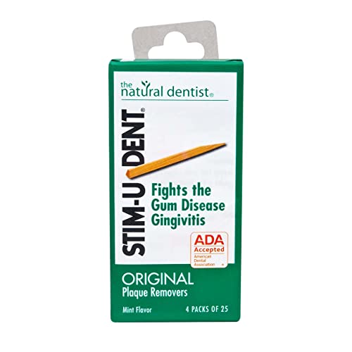 The Natural Dentist Stim-U-Dent Original Plaque Removers, Mint, 100 Ct