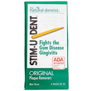 The Natural Dentist Stim-U-Dent Original Plaque Removers, Mint, 100 Ct