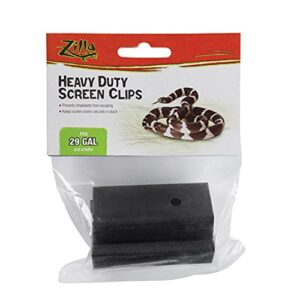 zilla reptile terrarium heavy duty fresh air screen clips, 2 pack, small