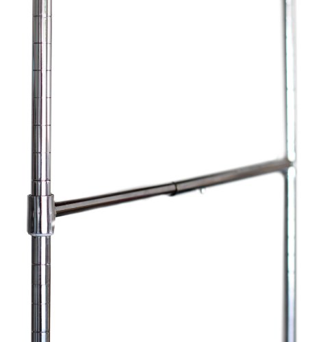 DecoBros Adjustable Hanging Closet Rod, Chrome