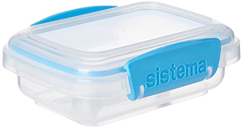 Sistema 61520 KLIP IT Accents Food Storage Container, 200 ml - Assorted Colours