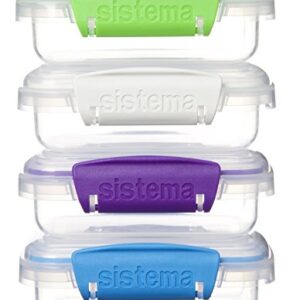 Sistema 61520 KLIP IT Accents Food Storage Container, 200 ml - Assorted Colours