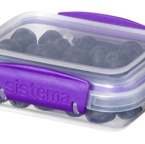 Sistema 61520 KLIP IT Accents Food Storage Container, 200 ml - Assorted Colours