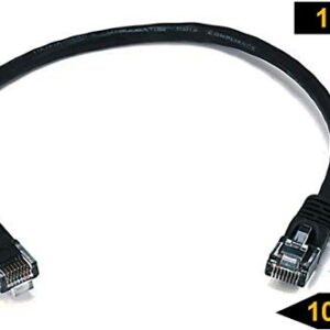 iMBAPrice 3' Cat5e Network Ethernet Patch Cable, 10 Pack, Black (IMBA-CAT5-03BK-10PK)