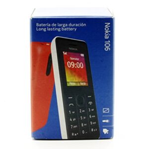 Nokia 106 Unlocked GSM Dual-Band Cell Phone w/SMS and FM Radio - Black