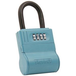 ShurLok SL-600W 4 Dial Numbered Key Storage Combination Lock Box, Blue