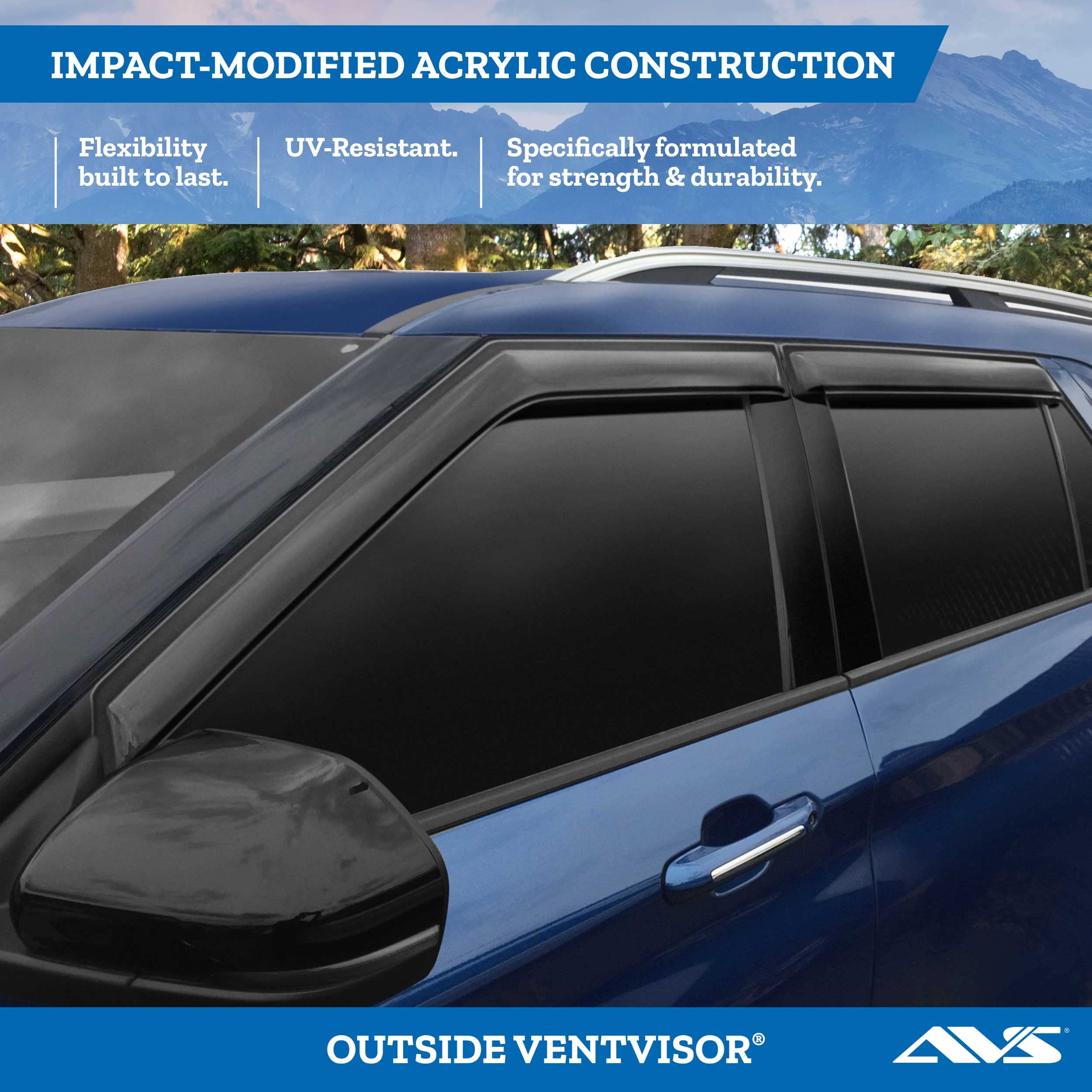 Auto Ventshade [AVS] Outside Mount Ventvisor | 2011 - 2017 Chevrolet Caprice- Smoke, 4 pc. | 94517