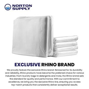 Norton Supply Rhino Bag: 40 Gal Capacity Heavy Duty and Waterproof Large Clear Plastic Storage Bags Jumbo Size for Clothes, Comforters, Luggage, Bedding, Travel Supplies, Packing and Moving - Reusable