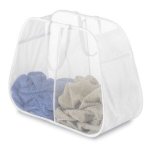 whitmor pop & fold double laundry hamper